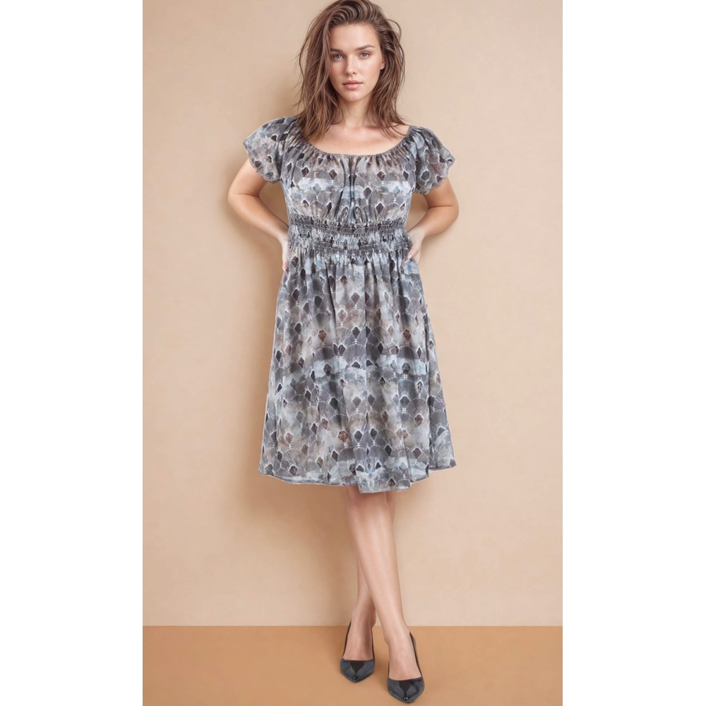 Attitude Corsets Attitude Corsets - Elisha Smocked Waist Midi Short dre